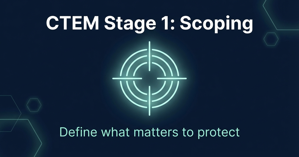 CTEM Stage 1: Scoping | Continuous Threat Exposure Management (CTEM ...